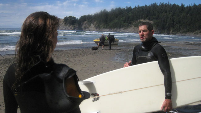 Dirk Catches a Wave: A Quick Morning Session before heading back to ...
